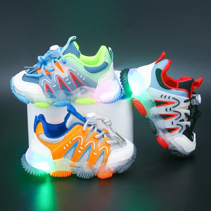 Zapatillas-de-deporte-con-luz-LED-para-ni-os-y-ni-as-zapatos-luminosos ...