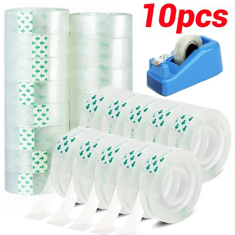 18-12-8mm-Transparent-Adhesive-Tape-Pack-Tools-Stationery-Office-School ...