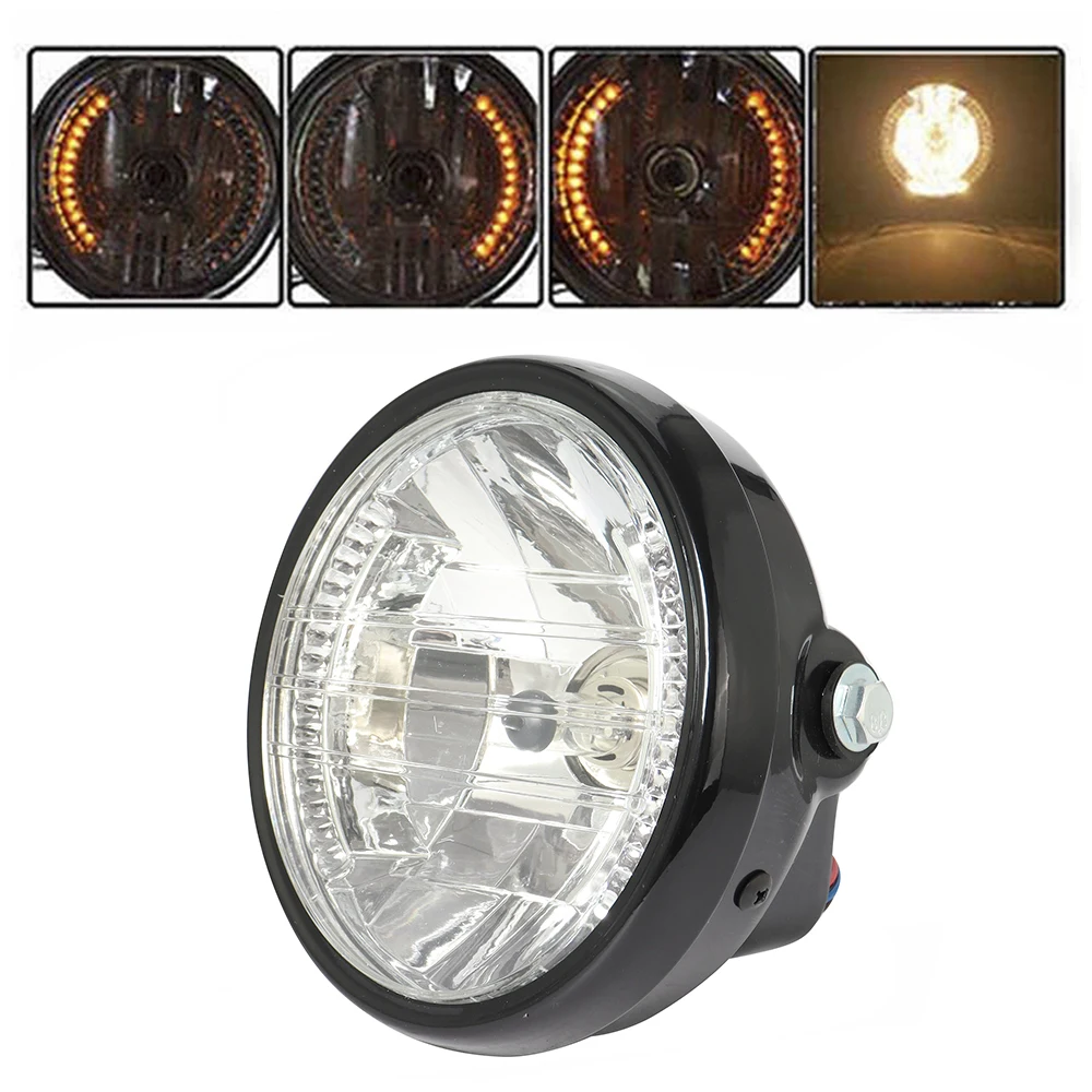 For Harley Bobber Honda Yamaha Kawasaki Cafe Racer 7" 12v Motorcycle ...