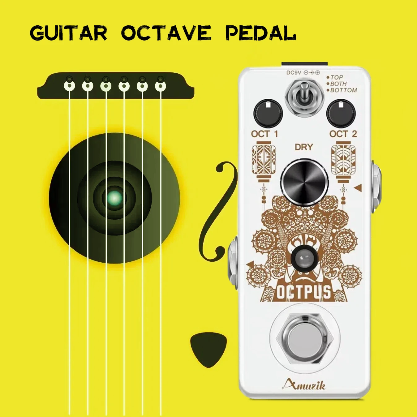 Amuzik-Guitar-Octave-Effect-Pedal-For-Electric-Guitar-Precise ...