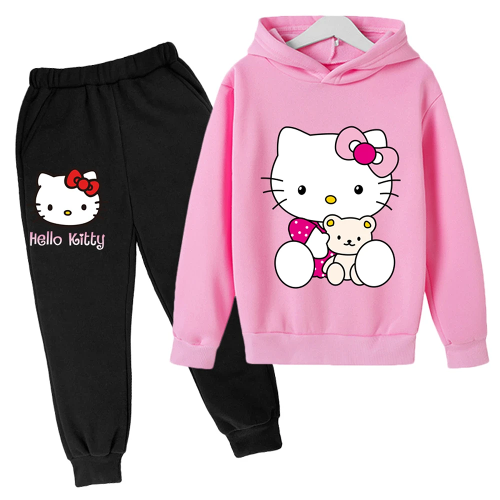 Boys Sports Hello Kitty Clothes Kids Hoodies Suit Autumn Children's ...