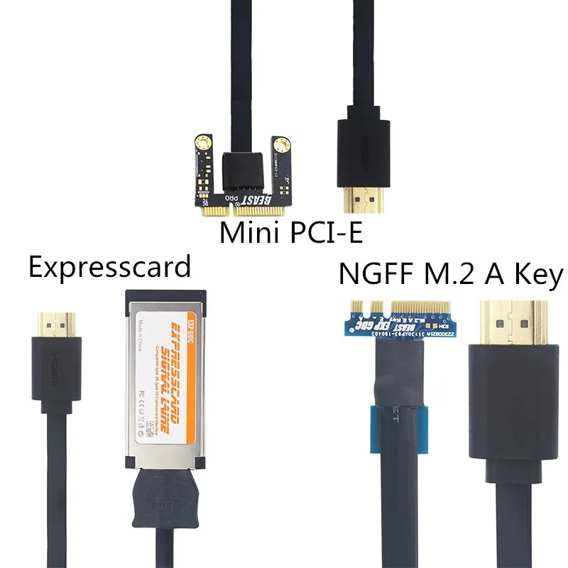 EXP GDC Beast HDMI-compatible to NGFF M.2 A key Cable / Mini PCI-E ...