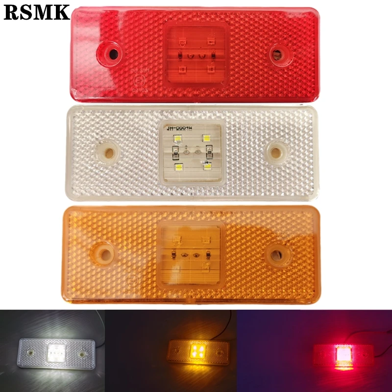 1x E8 24v 12v Led Reflector Lamp Truck External Light Side Marker ...