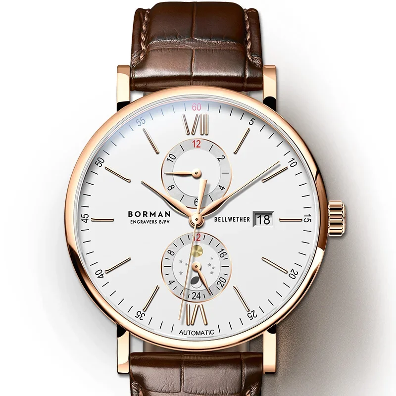 BORMAN 41mm Luxury Brand Seagull Automatic Mechanical Men's Watches ...
