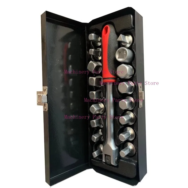 18pc Oil Drain Sump Plug Key Set Universal 3/8 Inch Drive Joint Impact ...