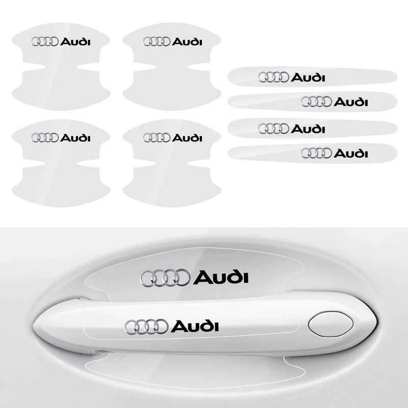 8pcs-Car-Door-Handle-Stickers-Transparent-Protector-Film-For-Audi ...