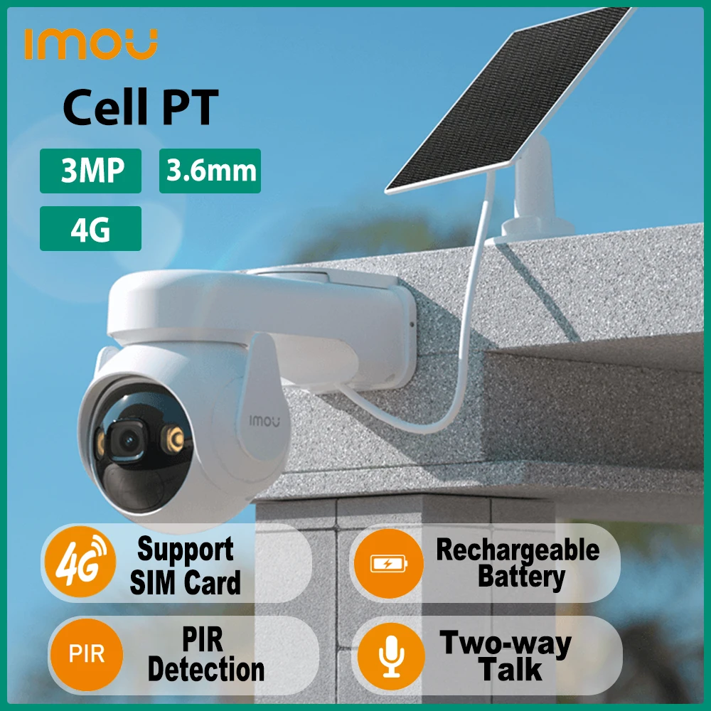 Dahua-IMOU-Cell-PT-4G-2K-Built-in-Battery-Camera-With-Solar-Panel ...
