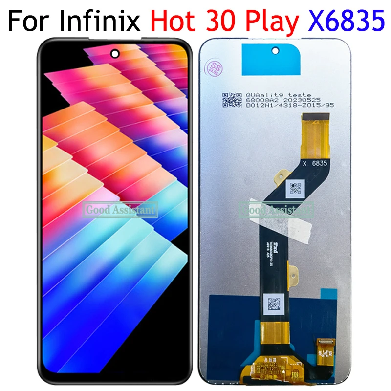 6.82" Original Black For Infinix Hot 30 Play X6835 Hot 30Play NFC ...
