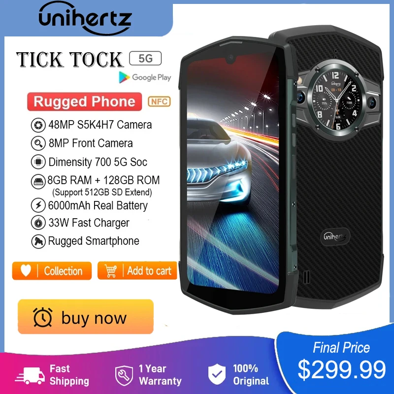 Unihertz Tick Tock 5g Smartphone | Unihertz Tick Tock Mobile Phone - 5g ...