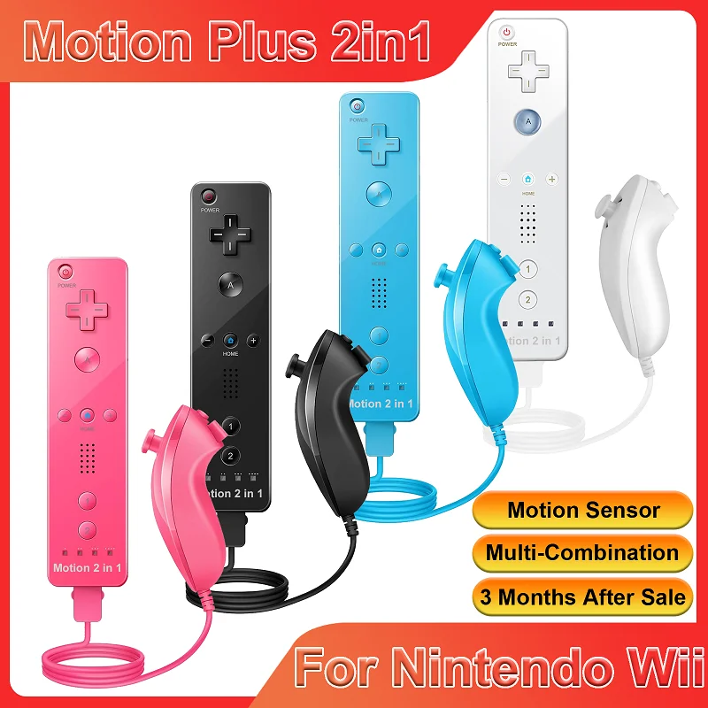 2-in-1-For-Nintendo-Wii-Controller-Set-Optional-Motion-Plus-Joystick ...
