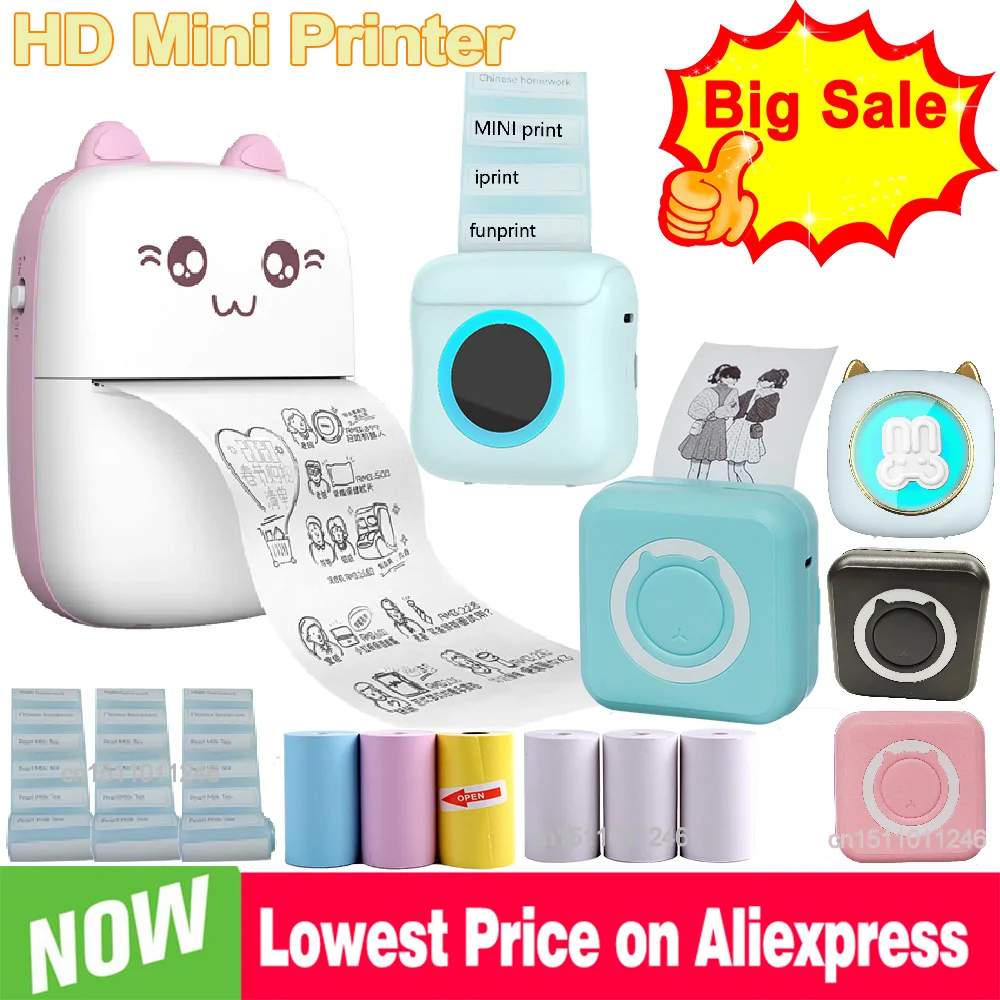 Mini-Portable-Printer-Thermal-Paper-Photo-Pocket-Printer-Cute-Panda ...