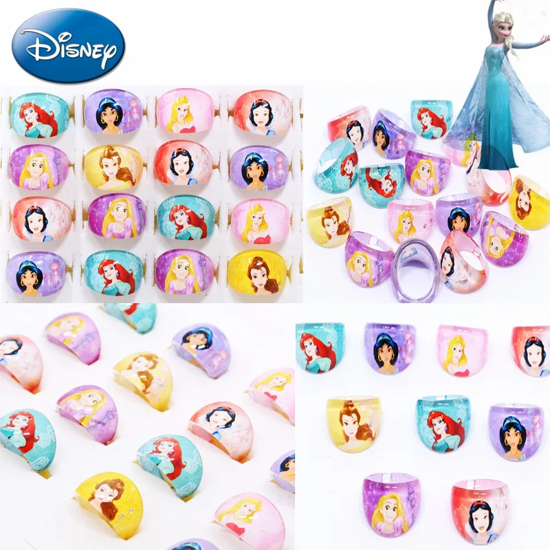 10-20Pcs-Disney-Frozen-Princess-Kids-Acrylic-Rings-Size-15mm-Cartoon ...