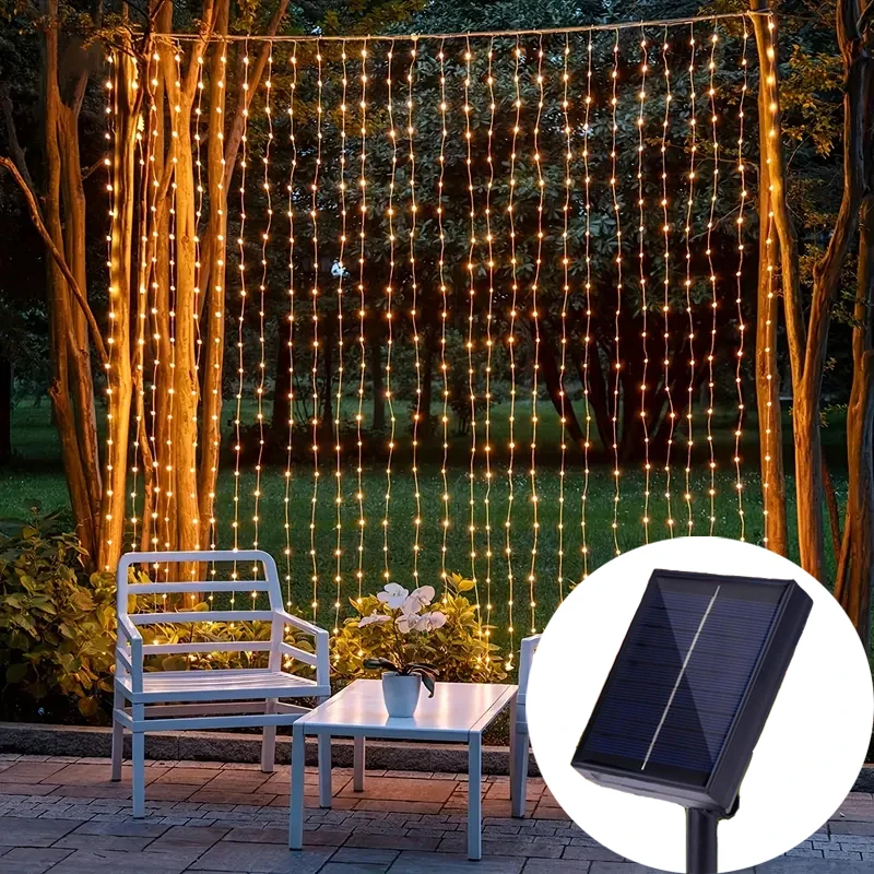 Outdoor-Patio-LED-Solar-Curtain-String-Lights-8-Modes-Solar-Powered ...