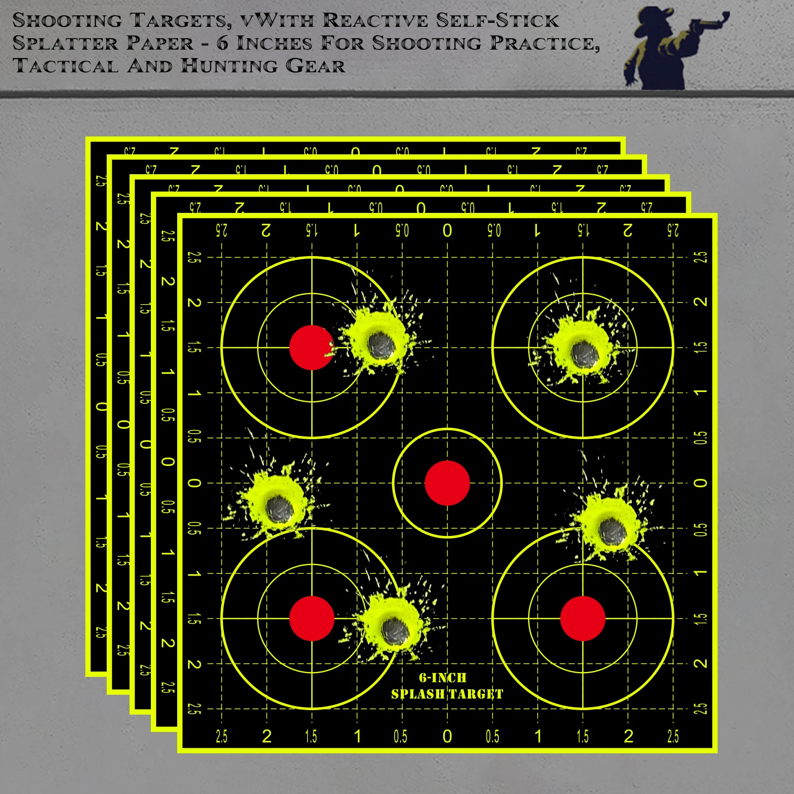 10Pcs 6in Ring Number Red Concentration Shooting Practice Splash Target ...