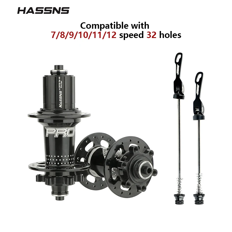 Hassns pro7 cubo da bicicleta de montanha freehub 32h cubo 120 som 6 ...