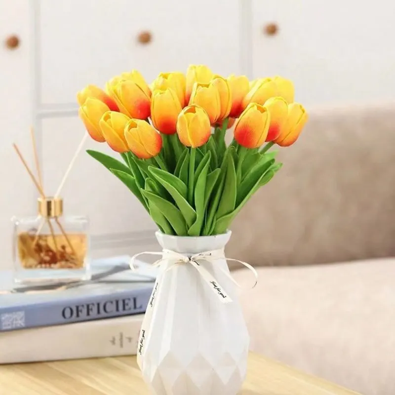 35Cm-Witte-Tulp-Simulatie-Voelen-Tulpenbloem-Huisdecoratie-Ornamenten ...