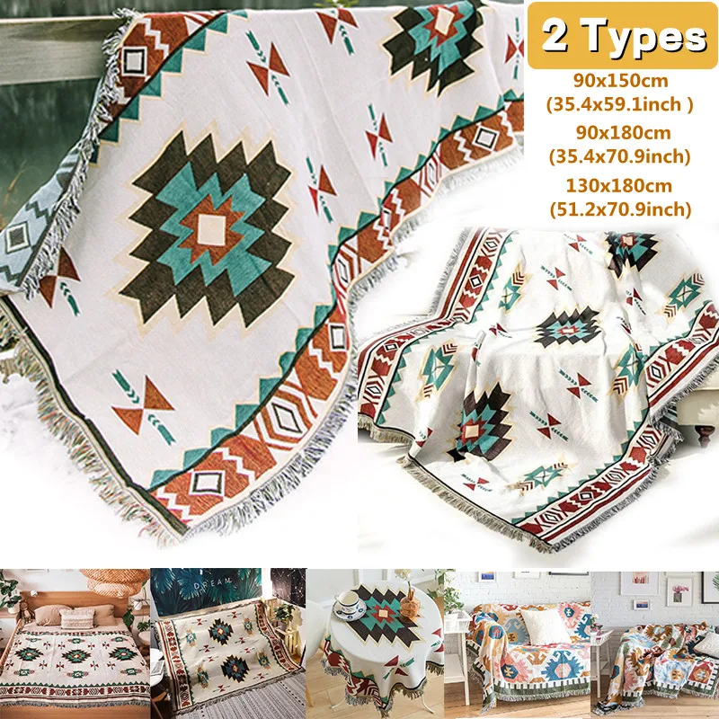Sucre-Nordic-Aztec-Navajo-Geometric-Rug-Bohemian-Retro-Tapestry-Sofa ...
