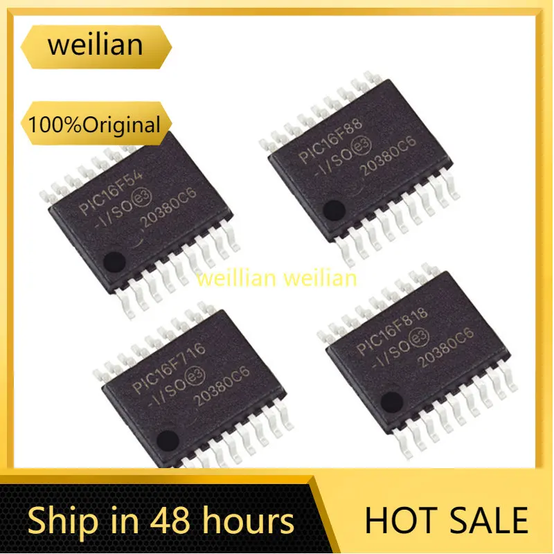 Pic16f54 pic16f88 pic16f716 pic16f818 PIC16F819 I/so sop18 encapsulamento única microplaqueta ...