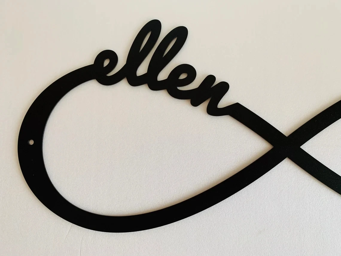 Infinity Symbol With Heart And Name