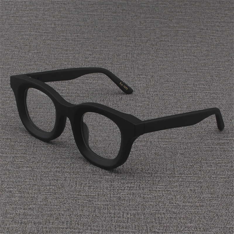 Rockjoy Black Eyeglasses Frame Male Women Acetate Thick Glasses Men ...