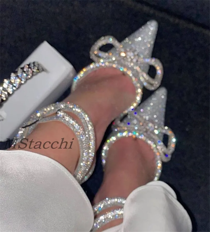 Glitter-Rhinestones-Women-Pumps-Crystal-Bowknot-Satin-Sandals-2024 ...