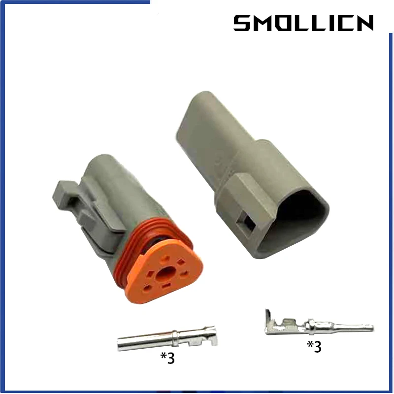 1-Set-Deutsch-DT-3-Pin-connector-DT06-3S-DT04-3P-Male-Female-Auto ...