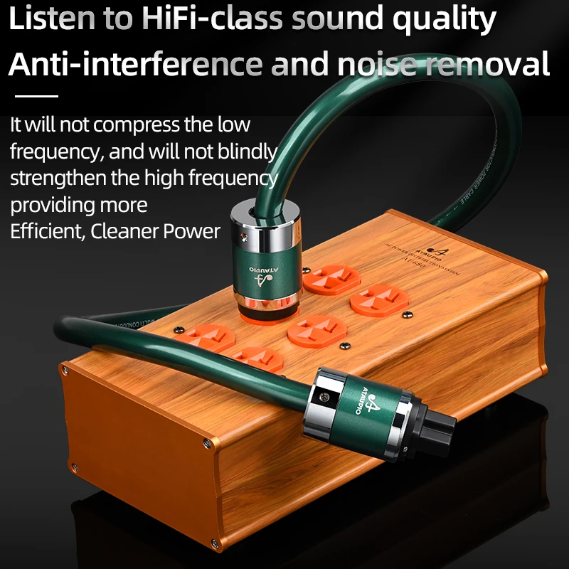Hifi-Power-Filter-Aluminium-Alloy-AC-Electrical-US-Power-Socket-Power ...