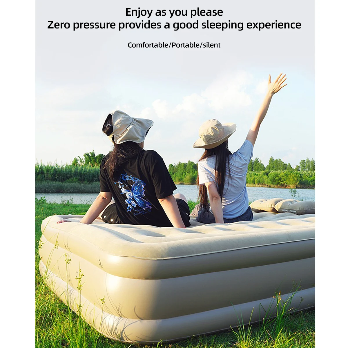 Outdoor-Air-Mattress-PVC-Inflatable-Sleeping-Mat-Deluxe-Single-Double ...