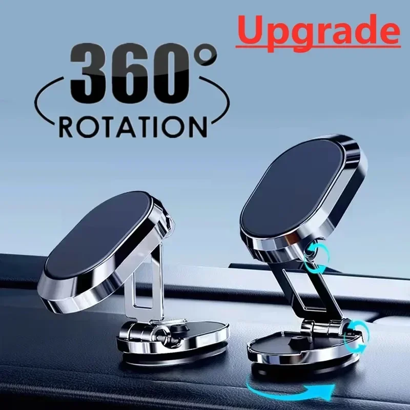 Metal-Magnetic-Car-Phone-Holder-Folding-Magnet-Mount-Mobile-Cell-Phone ...