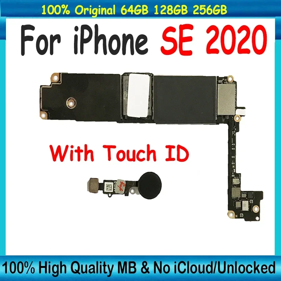 For iPhone SE 2020 Motherboard Clean iCloud With Touch ID Unlocked ...