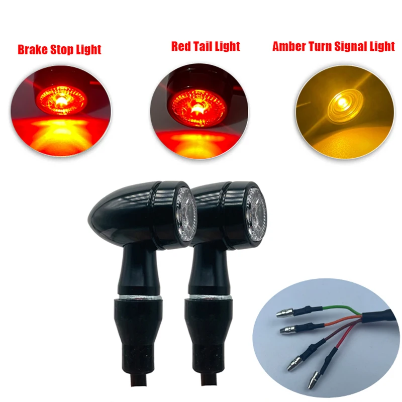 Universal E mark 3 in 1 Rear Brake Taillight Micro Blinker Winker Lamp ...