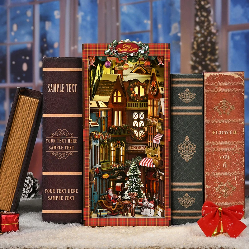 Bookends Model That Transforms Your Holiday Shelf Into a Winter Storybook