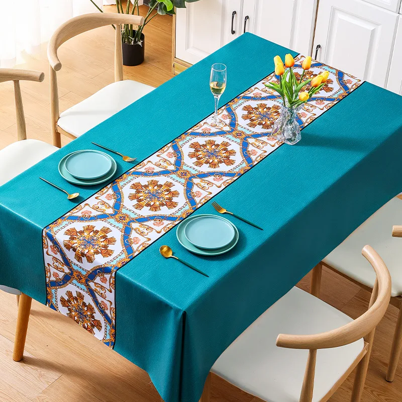 PVC-tablecloth-waterproof-and-oil-disposable-tablecloth-national-wind ...