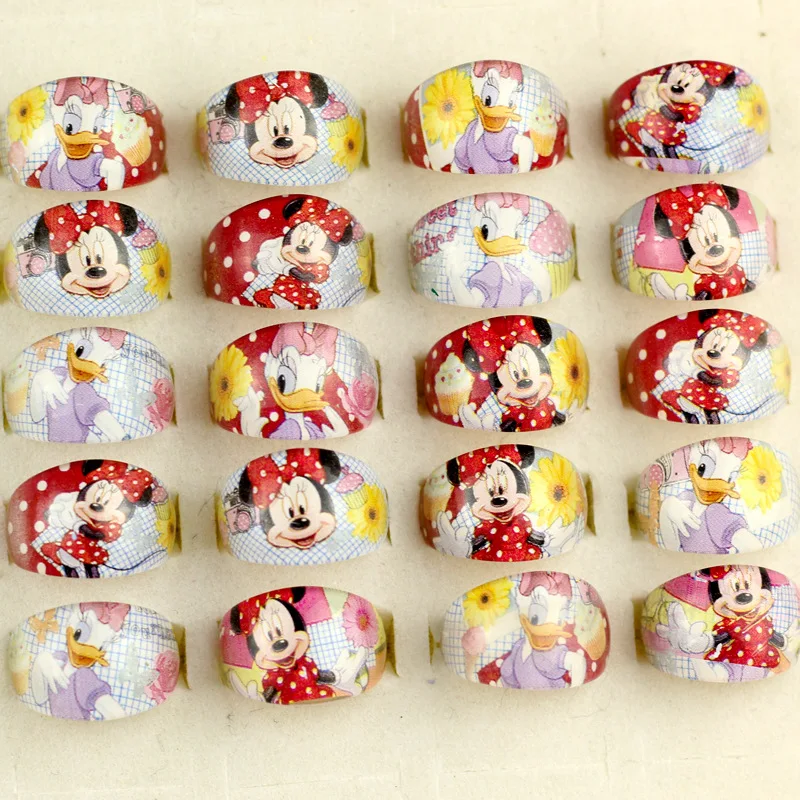 5 pçs/lote Disney princess anel acessórios Minnie Mouse menina dos ...