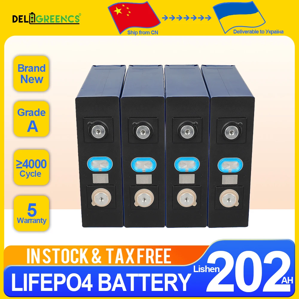 New-Baterry-Lishen-202AH-LiFePO4-Battery-Lithium-Prismatic-Phosphate ...