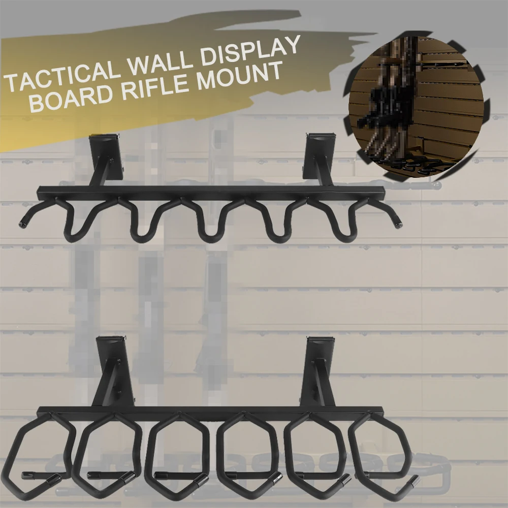 Tactical Rifle Mount Airsoft wall display panel holder Indoor Hardwood ...