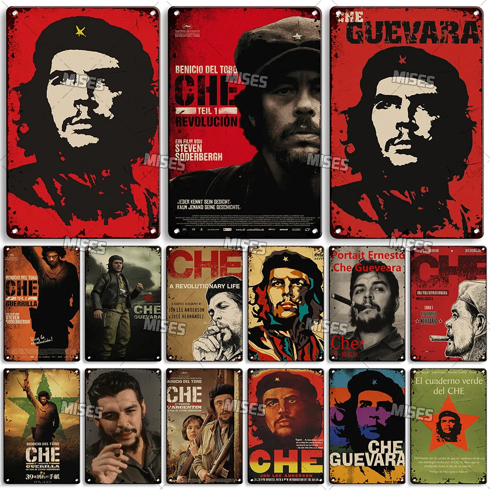 MISES-placa-de-Metal-cl-sica-de-pel-cula-Che-Guevara-cartel-decorativo ...