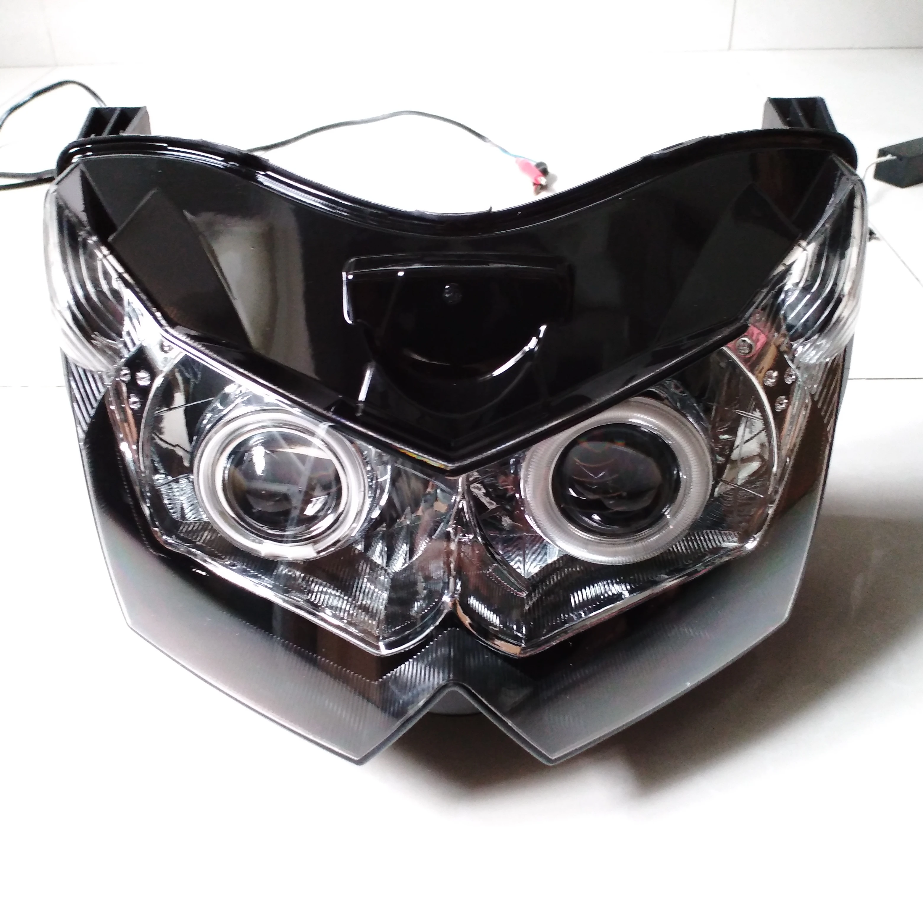 Add Angel Eyes LED Headlight for Kawasaki Z1000 2007 2008 2009 ...