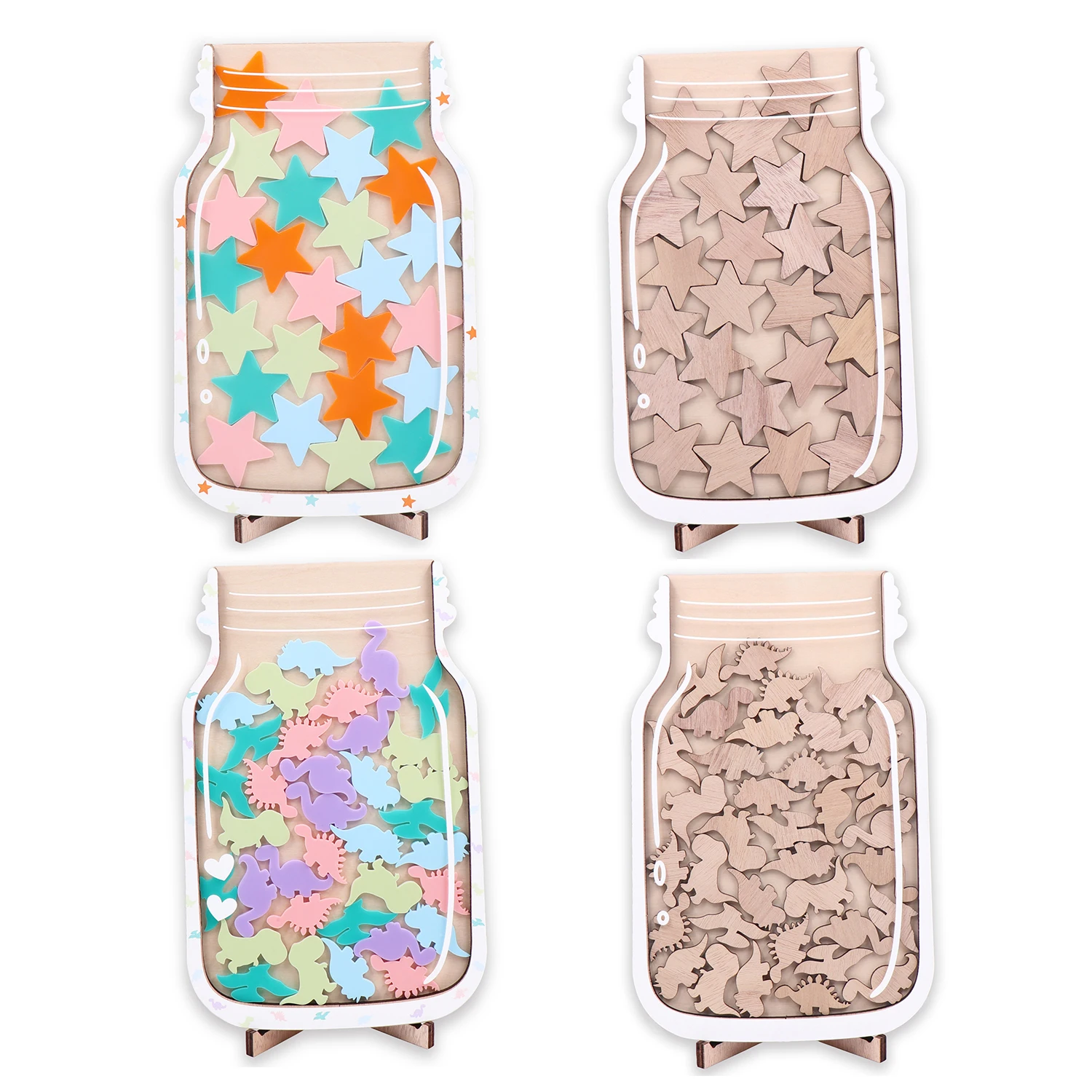 1piece-kids Reward Jar With Star, Classroom Reward Jar With Tokens ...