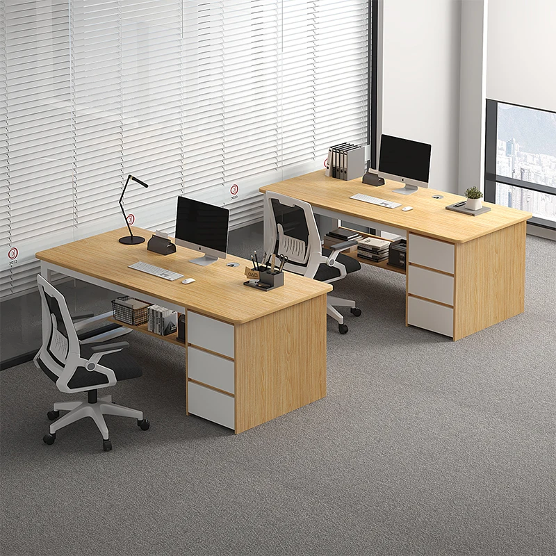 Office-desk-and-chair-combination-staff-simple-modern-office-desk ...