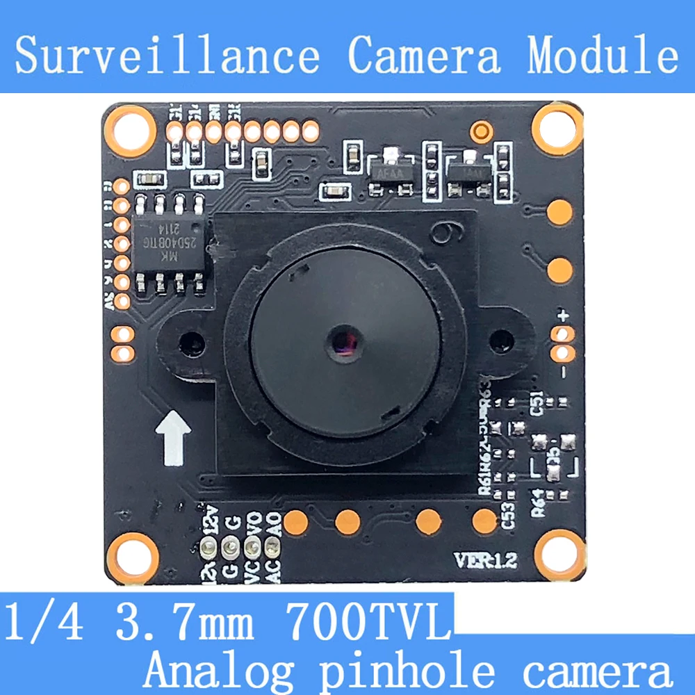 Color HD CMOS 1/4 700TVL Mini CCTV pinhole Camera Module 3.7mm 2.5mm ...