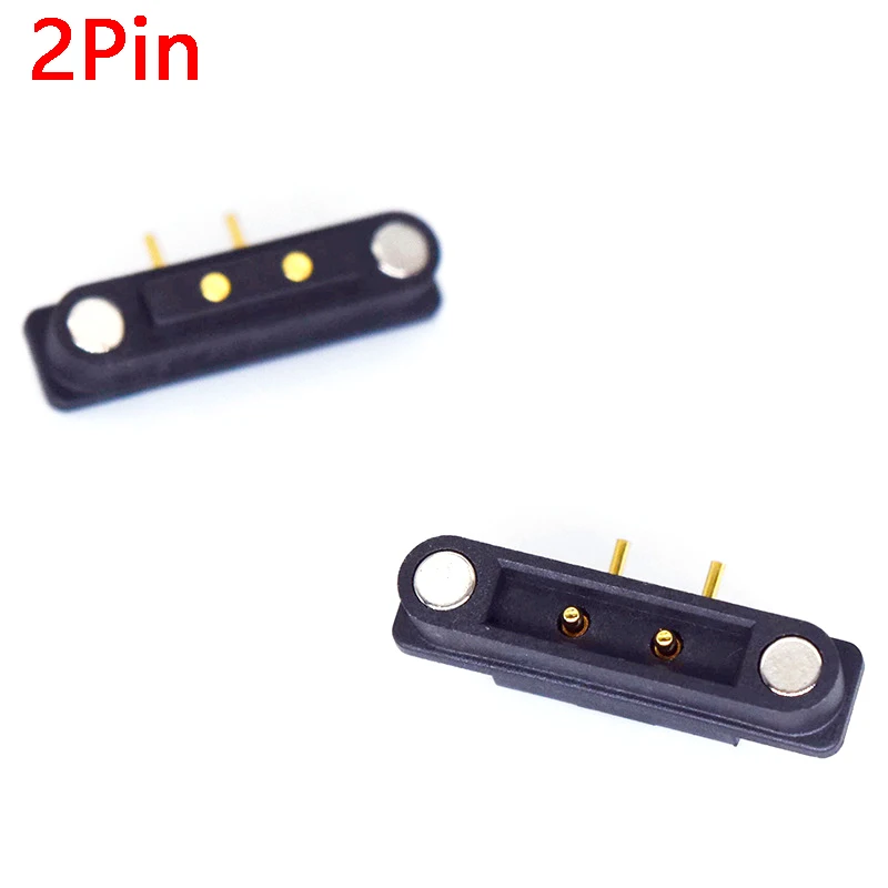1sets 2pin 2a 5v Waterproof Magnetic Pogo Pin Connector Spacing 2 54mm Male Female Spring Loaded