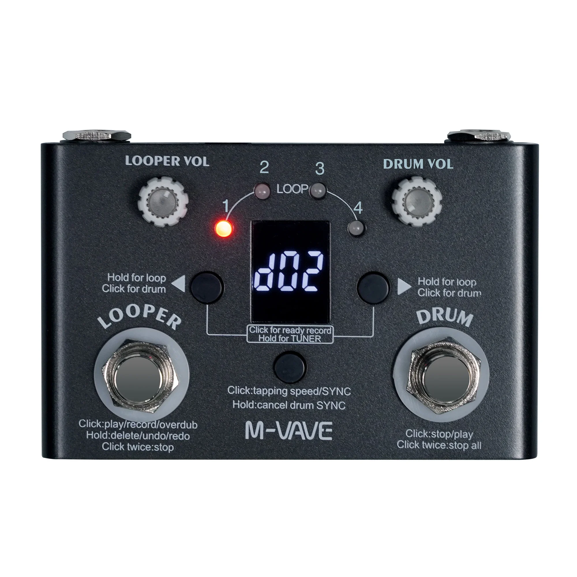 M-vave-Lost-Tempo-V2-Drum-Machines-Looper-Pedal-Built-in-30-Drums-11 ...