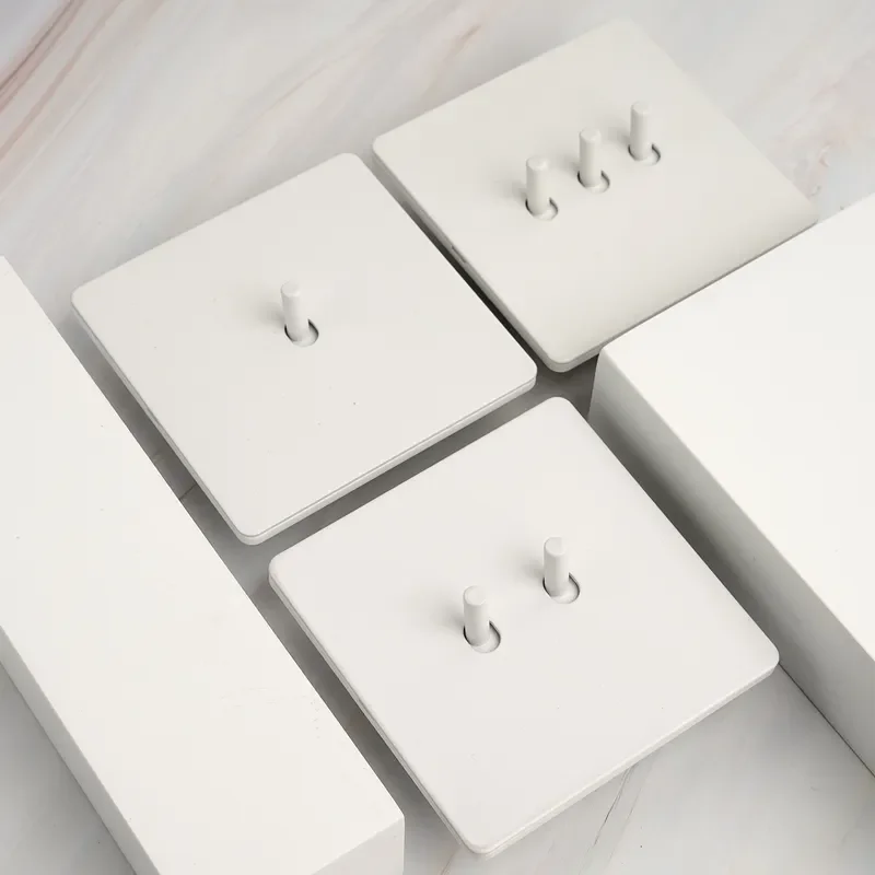 White-Stainless-Steel-Panel-Retro-Wall-Light-Switch-AC110-250V ...