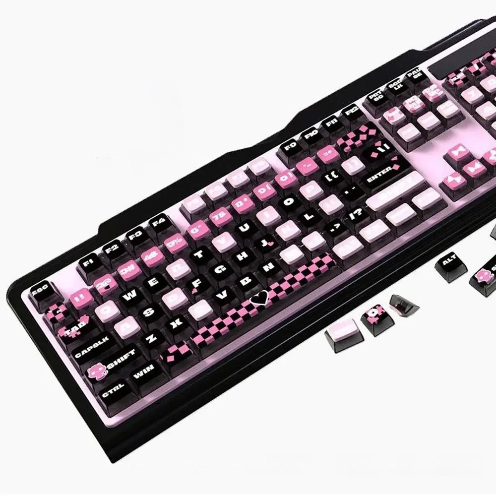 116-Keys-Cool-Pink-Theme-Keycaps-Full-Set-ASA-Height-PBT-Thermal ...