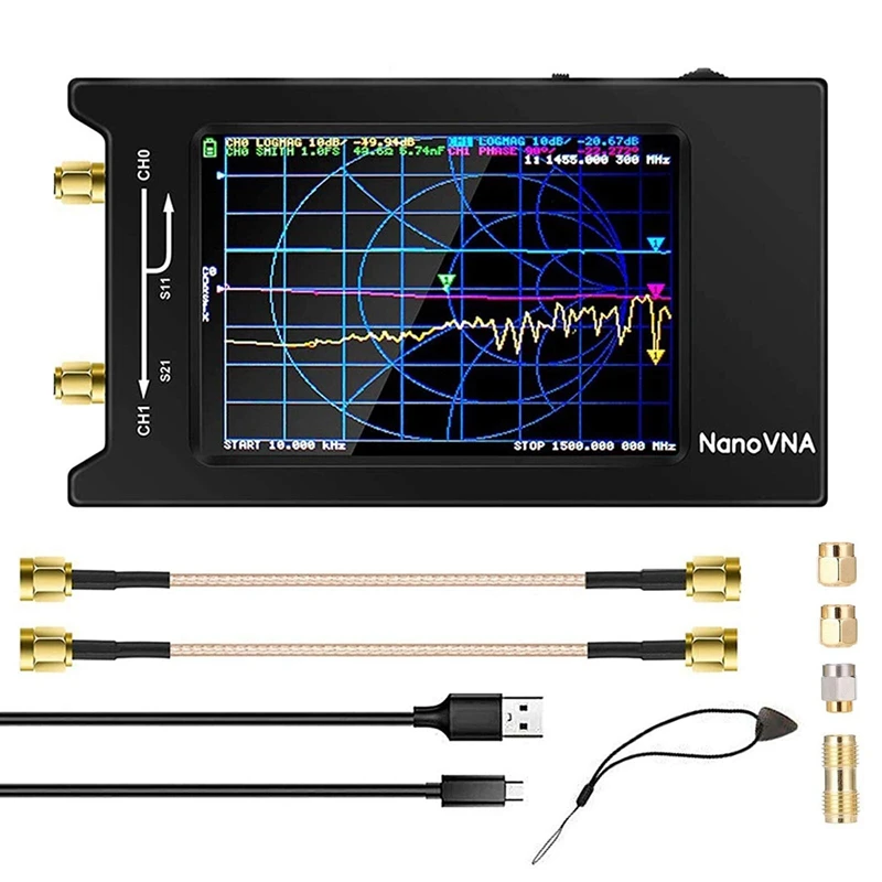 NanoVNA Vector Network Analyzer Antenna Analyzer Short Wave MF HF VHF ...