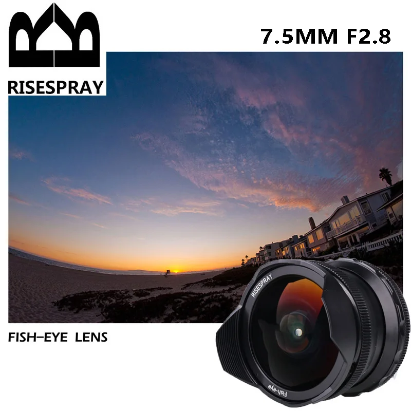 RISESPRAY-Fisheye-Lente-para-Sony-NEX-E-Mount-Fuji-XF-APS-C-Canon-EOSM ...