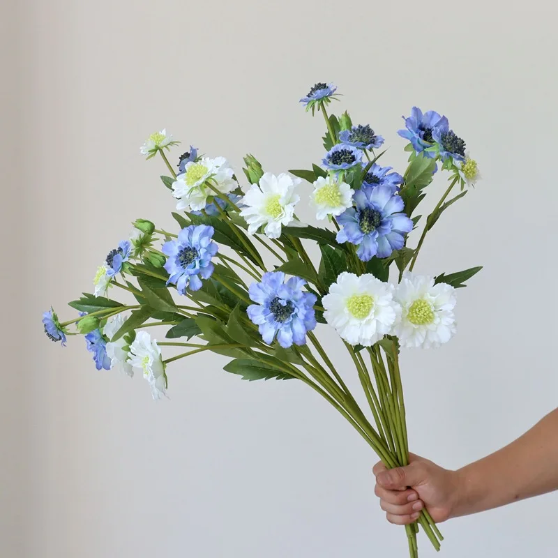 New-3-Heads-Cornflower-branch-living-room-home-wedding-decoration-Fake ...