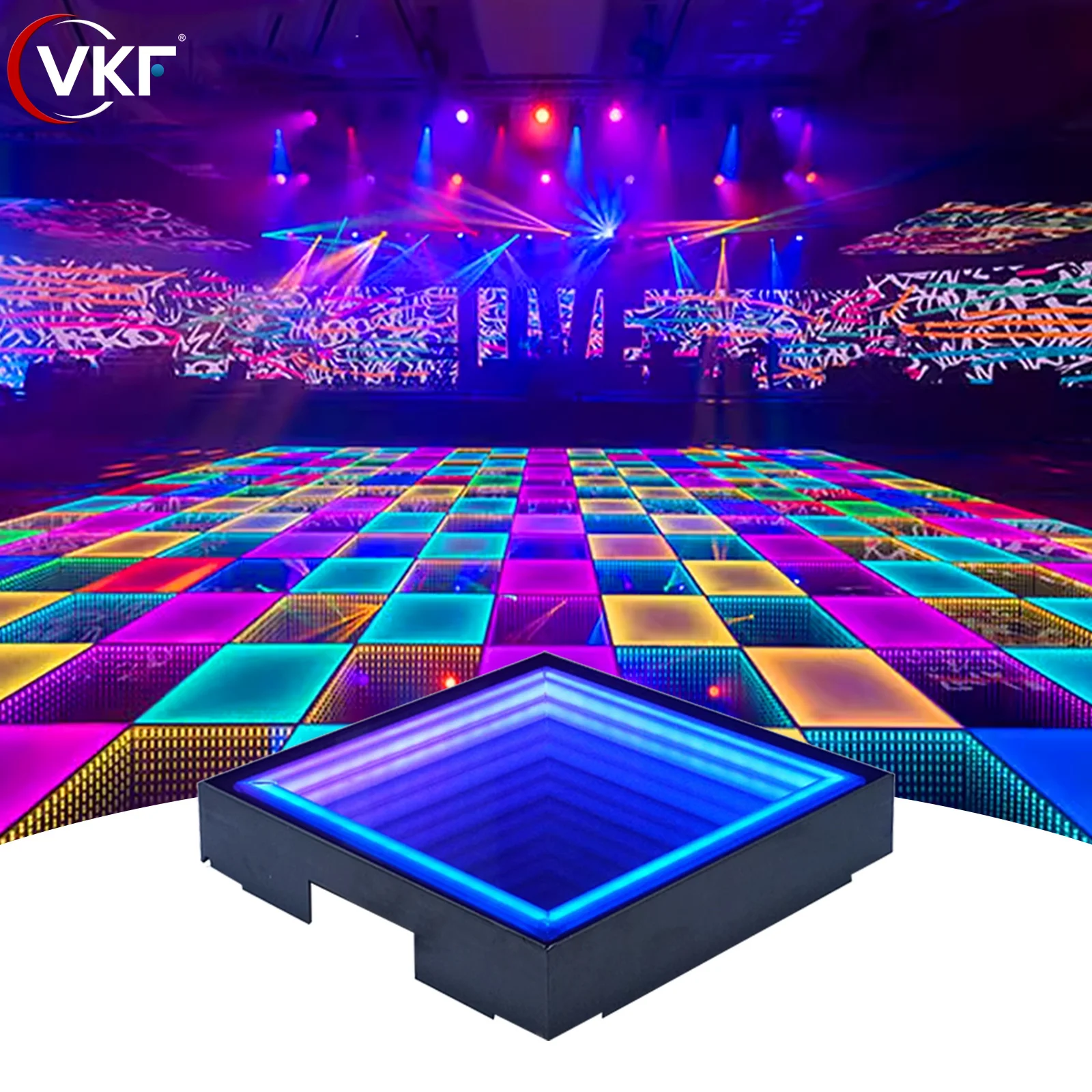 LED-Dance-Floor-Lights-RGB-Tile-3D-Mirror-Floor-Stage-Professional ...