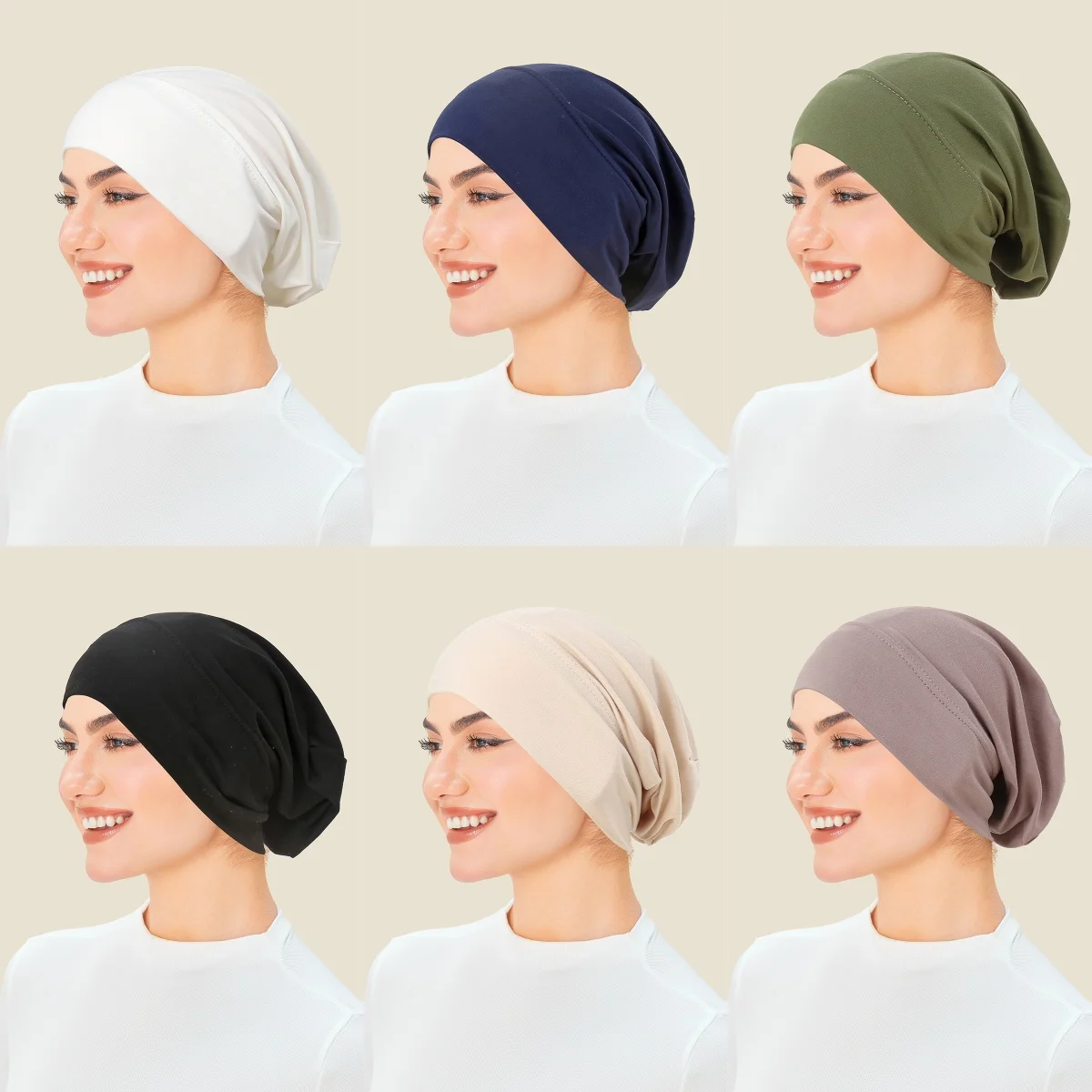 Trendy Ramadan Muslim Fashion Hijab Caps Women's Headscarf Hat Chemo ...